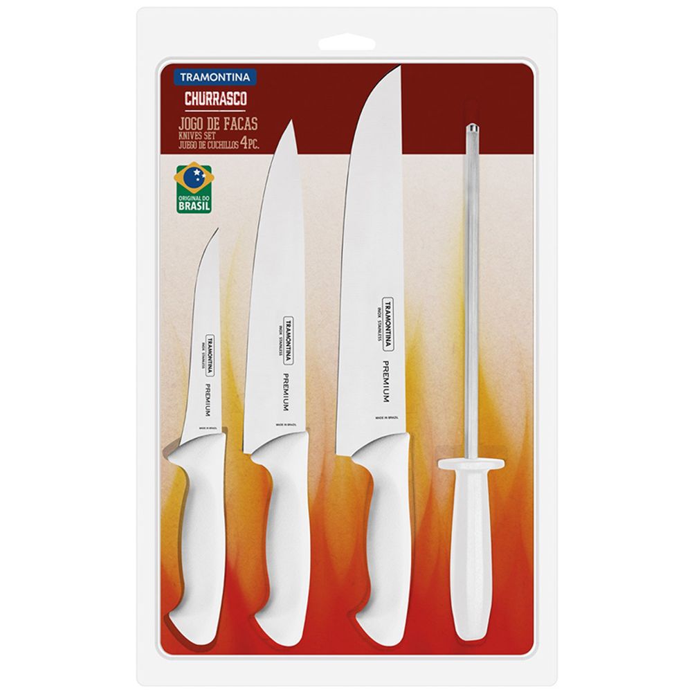 CONJ. FACA INOX 4 PC PREMIUM 24699/825 TRAMONTINA - Cosama Casa