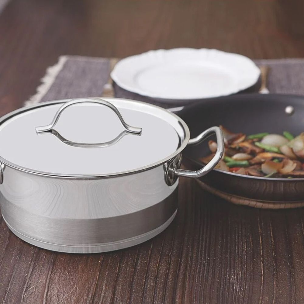 Jogo de Panelas Com 5 Peças em Inox Professional 65620/010 Tramontina ...